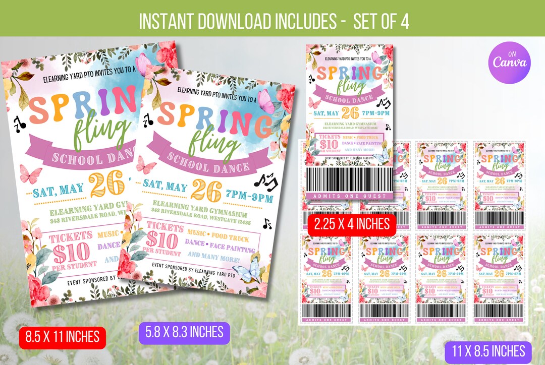 EDITABLE Spring Fling Market Flyer, Easter Festival Fundraiser Event ...