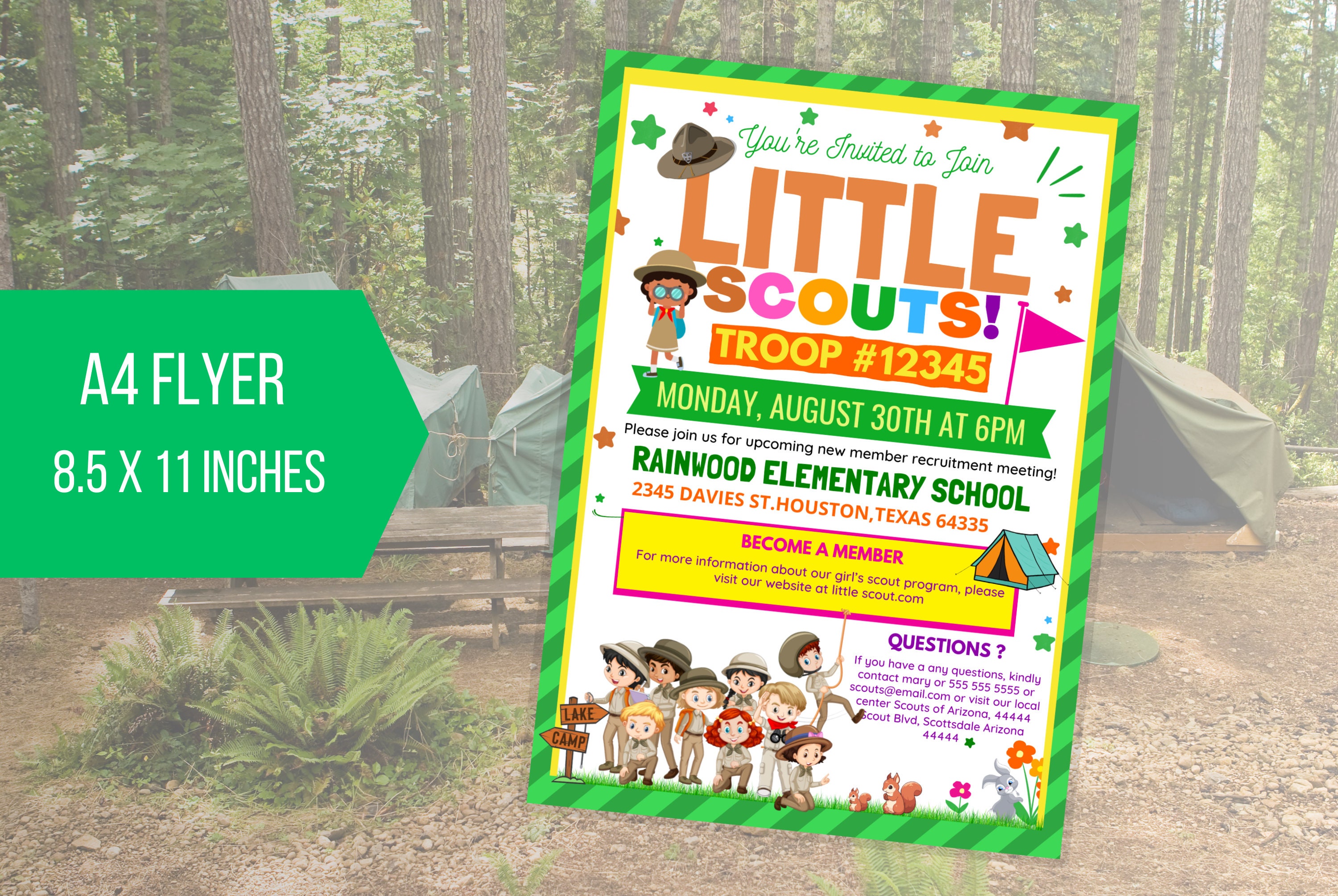 EDITABLE Scout Recruitment Flyer Troop Informational Meeting - Etsy