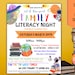 Editable Family Literacy Night Flyer, PTO PTA Reading Book Sale School ...