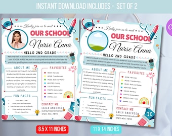 Meet the School Nurse Letter Printable Back to School Note Editable ...