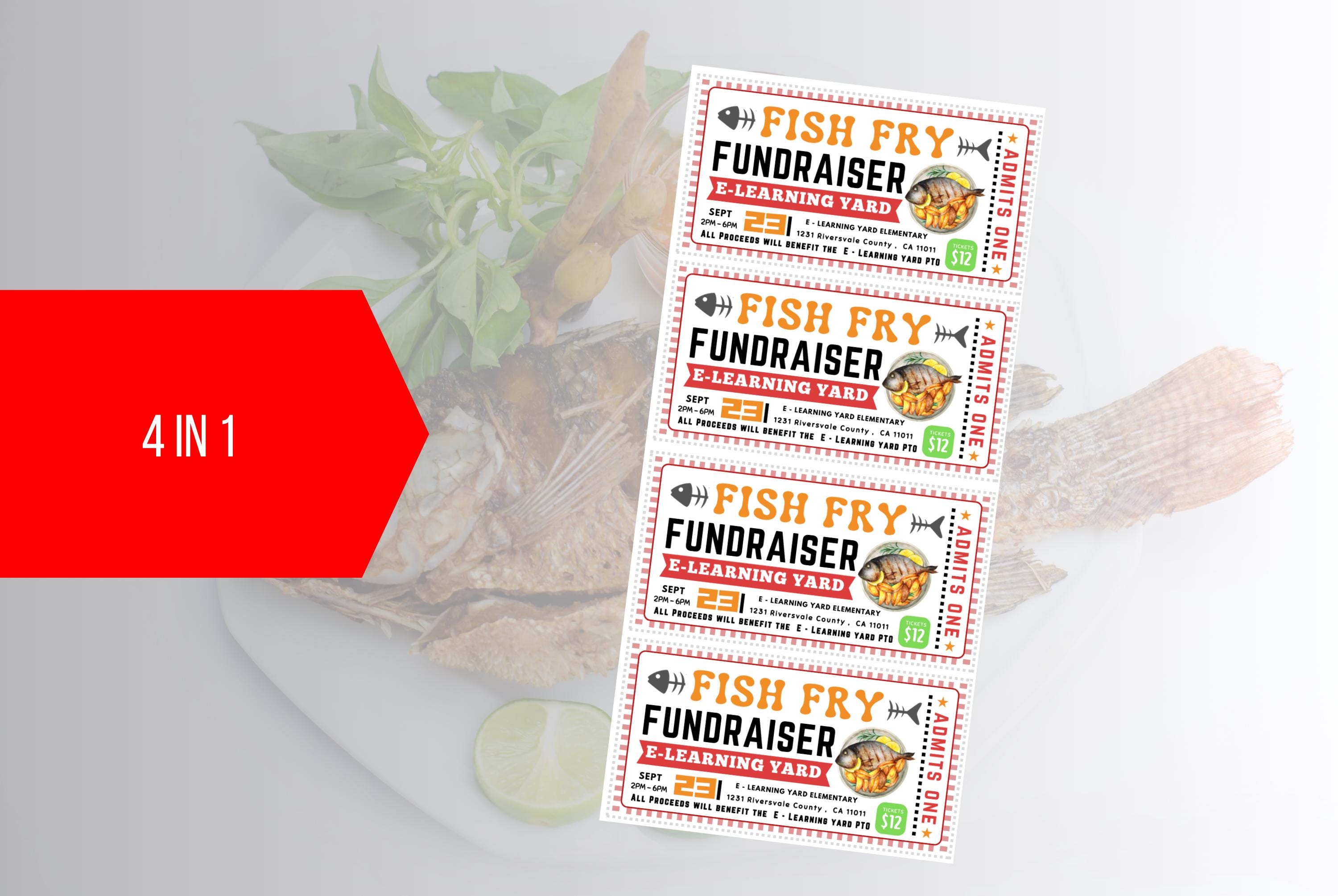 EDITABLE Fish Fry Fundraiser Flyer, Fish Fry Fundraiser Invitation, PTO ...