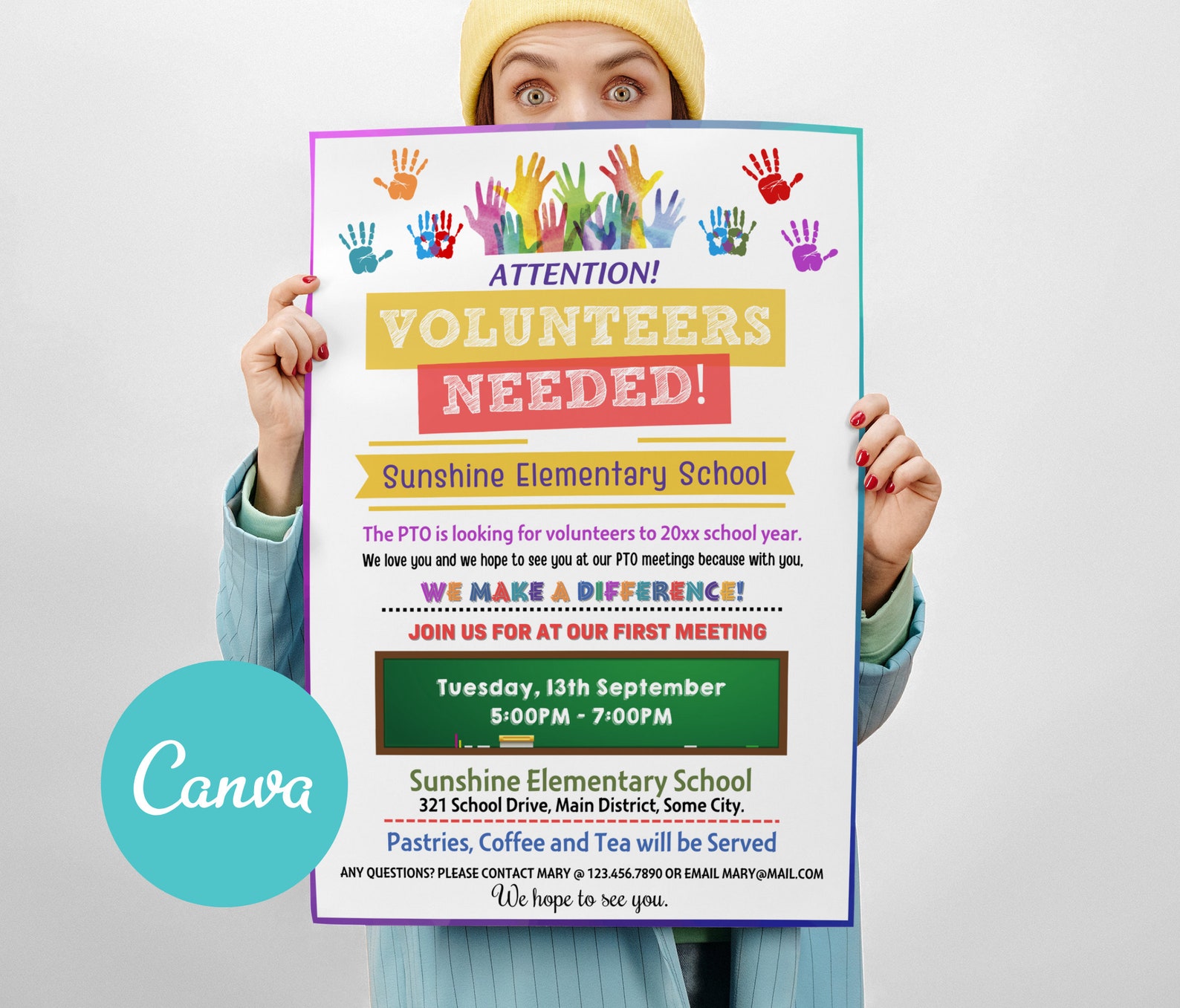 EDITABLE Volunteer Recruitment Flyer, Volunteers Needed Flyer Template, PTO PTA Volunteer Flyer ...