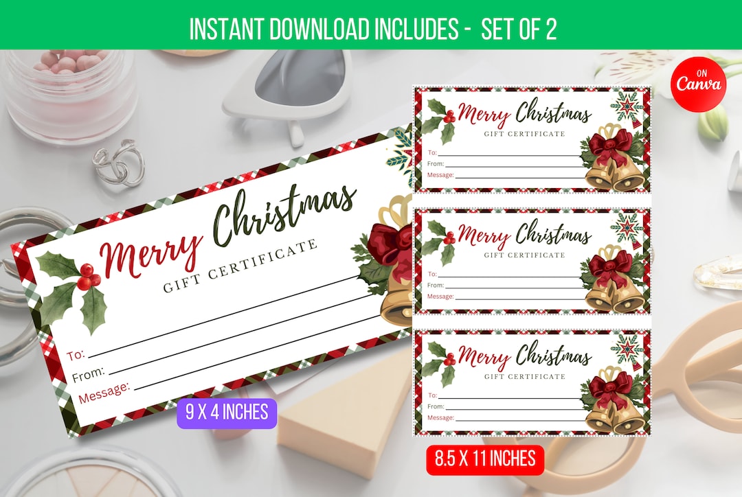 EDITABLE Gift Certificate Template Flyer, Printable Gift Voucher ...
