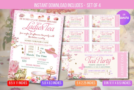 Tea Party Program Sample Tea Party Invitation Template Stock