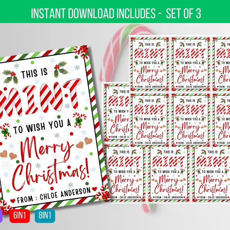 Round Tag Merry Christmas - Etsy