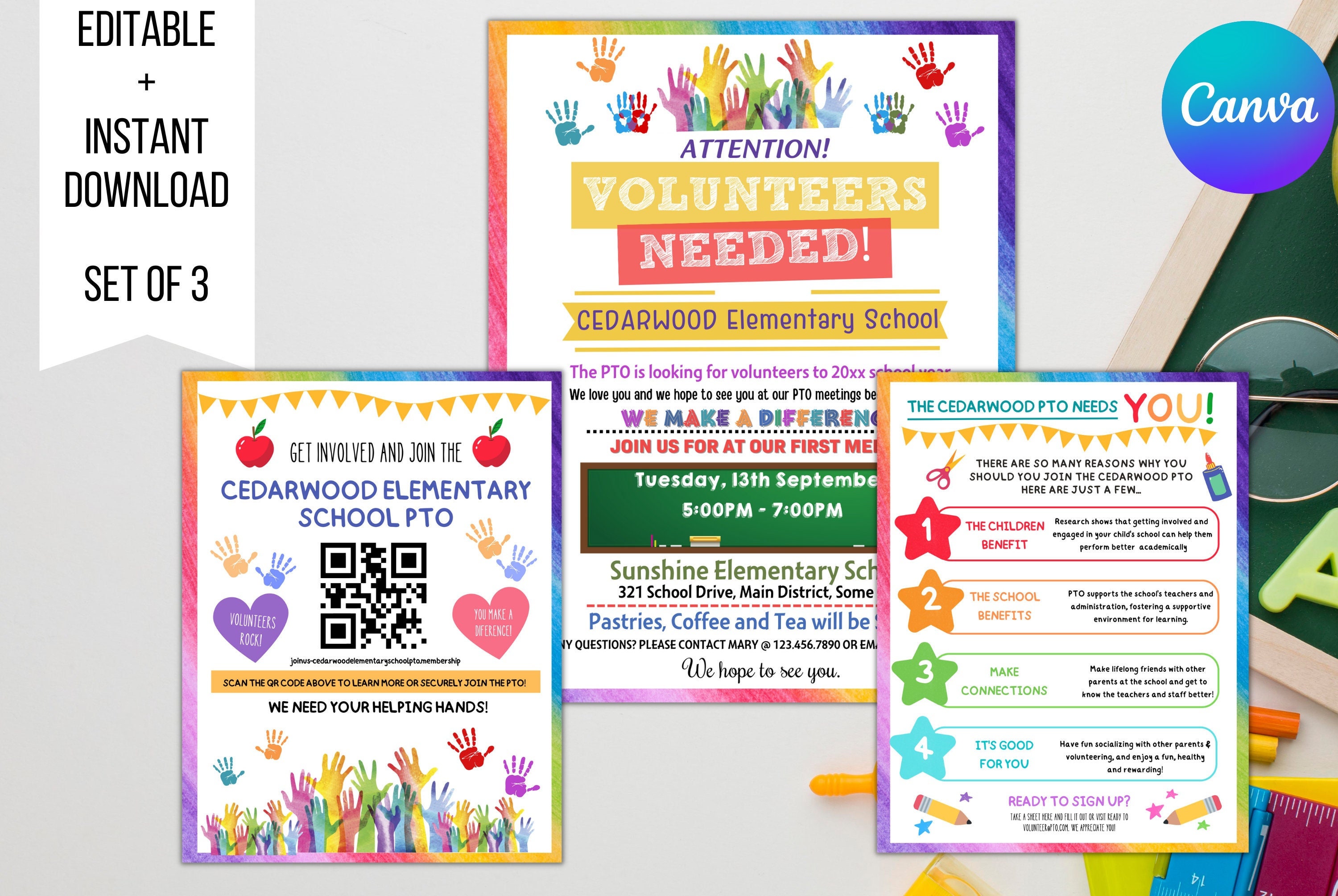 School Pto Pta Recruitment Flyer With QR Code Printable - Etsy
