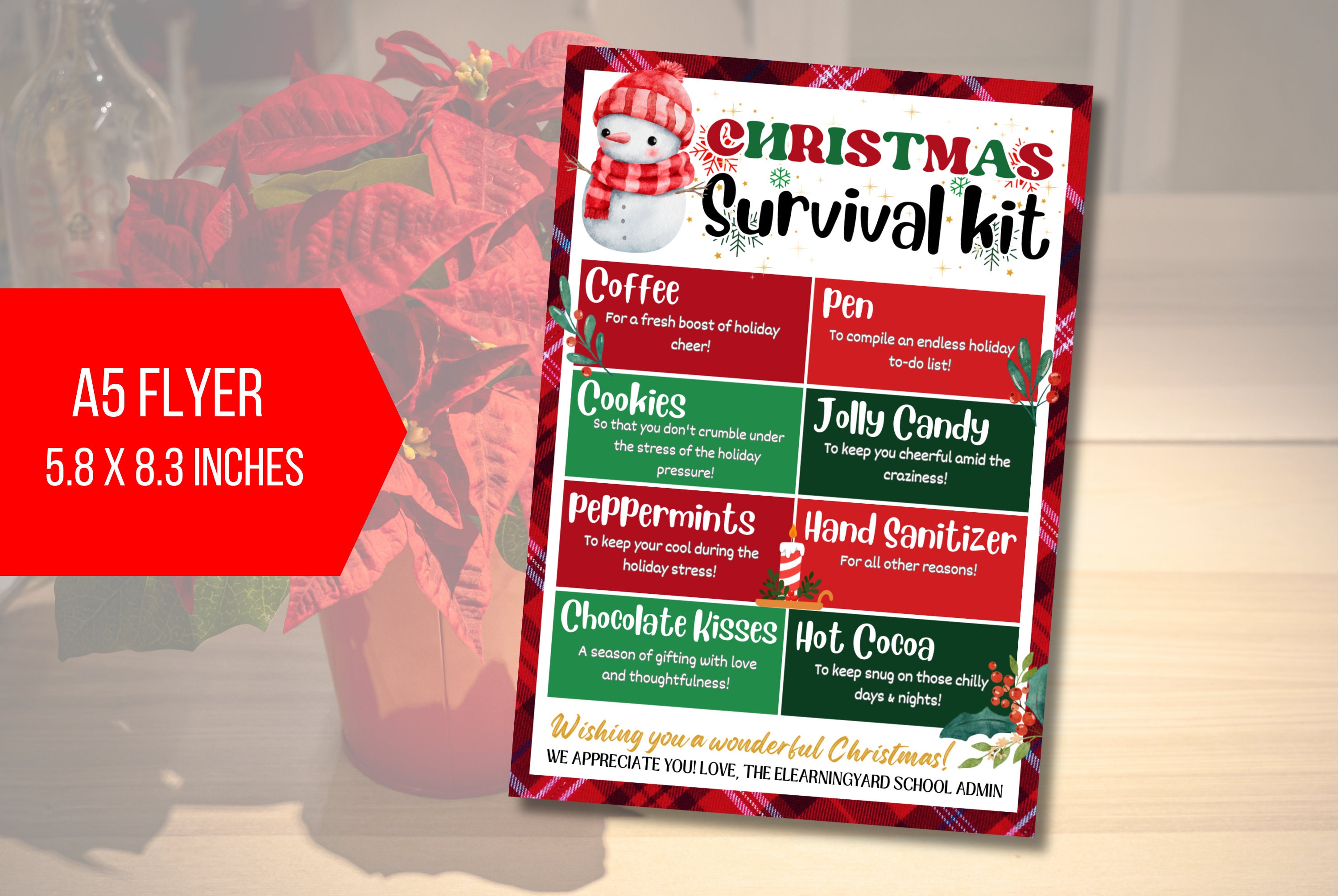 EDITABLE Christmas Survival Kit Template Christmas Thank You - Etsy