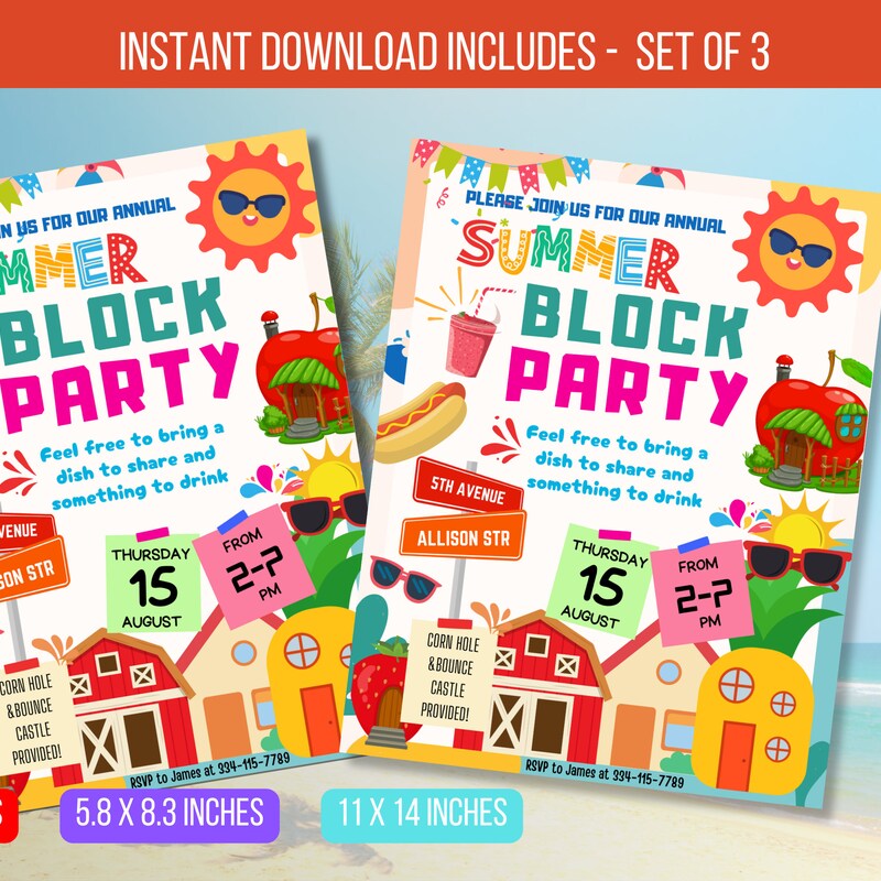 Block Party Flyer - Etsy