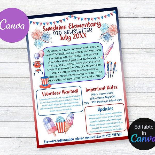 Newsletter Template - Etsy