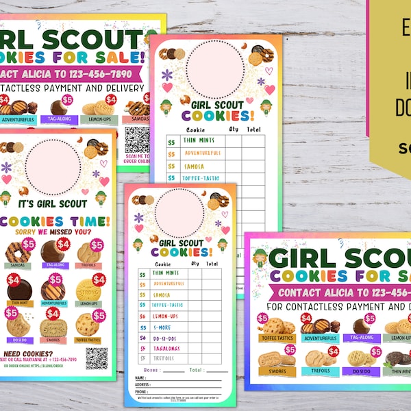 2023 Girl Scout Cookie Order Form Etsy