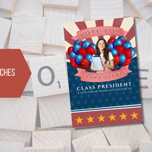 EDITABLE Presidential Campaign Poster, Class Campaign President, High ...