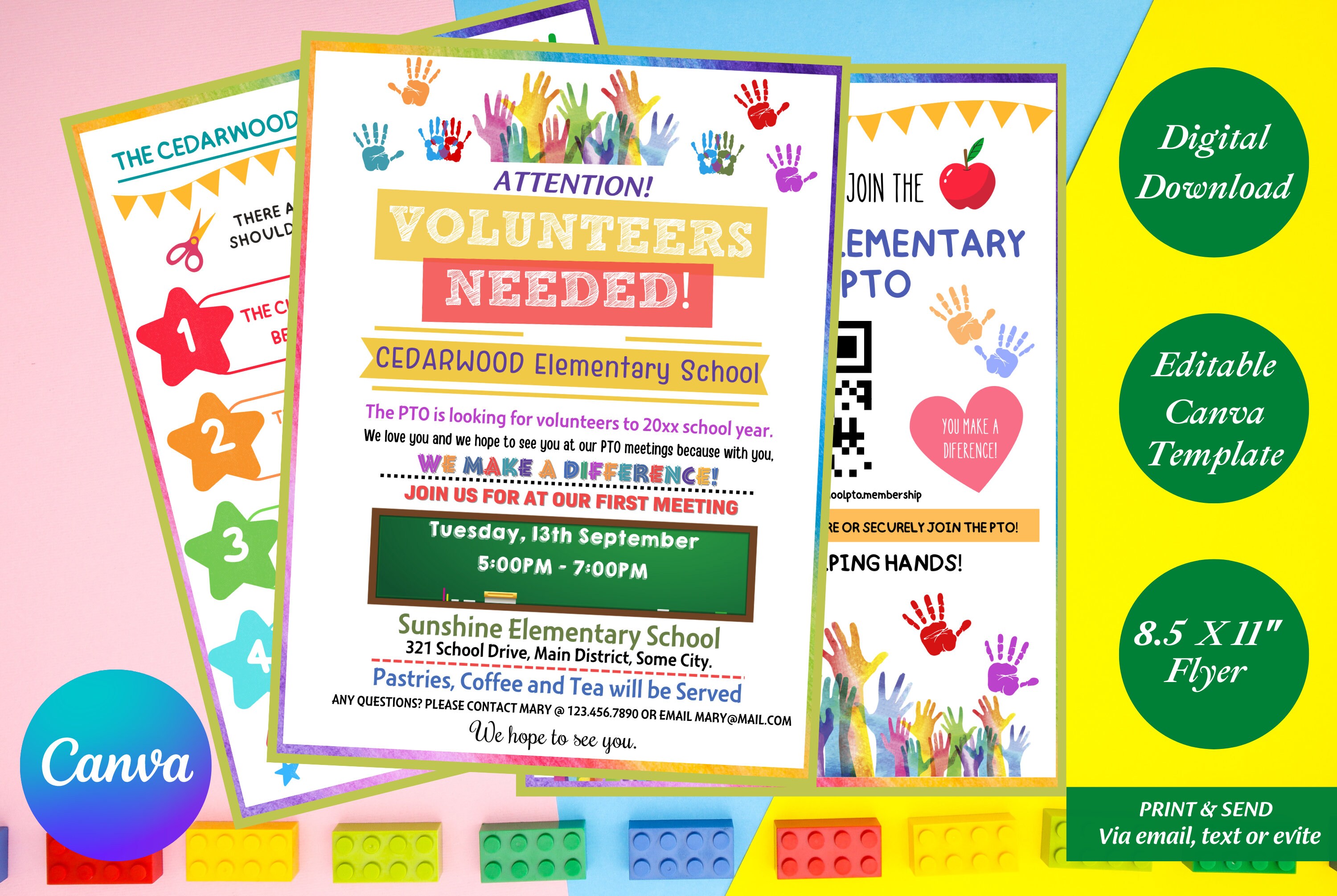 School Pto Pta Recruitment Flyer With QR Code Printable - Etsy