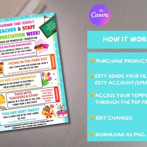 EDITABLE Teacher and Staff Appreciation Invitation, Editable School ...