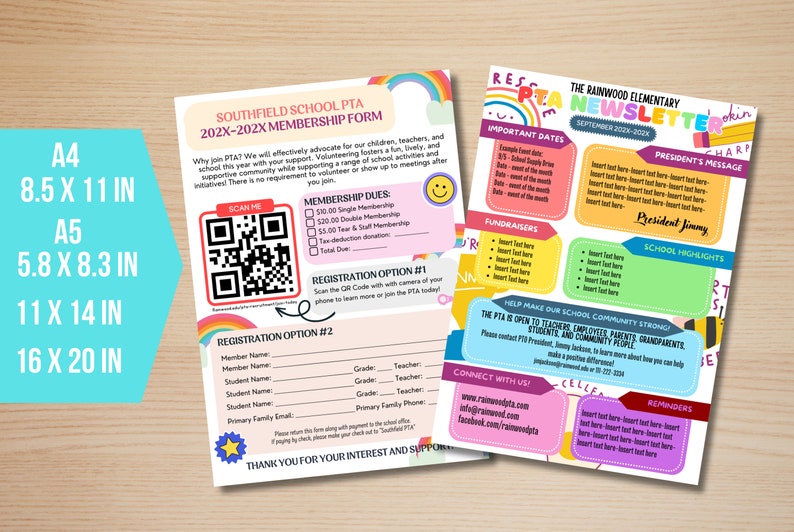 EDITABLE PTA Complete Package Flyer Meeting Flyer Volunteer - Etsy