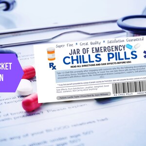 EDITABLE Chill Pill Label, Funny Gag Gift Professional Office Gift ...