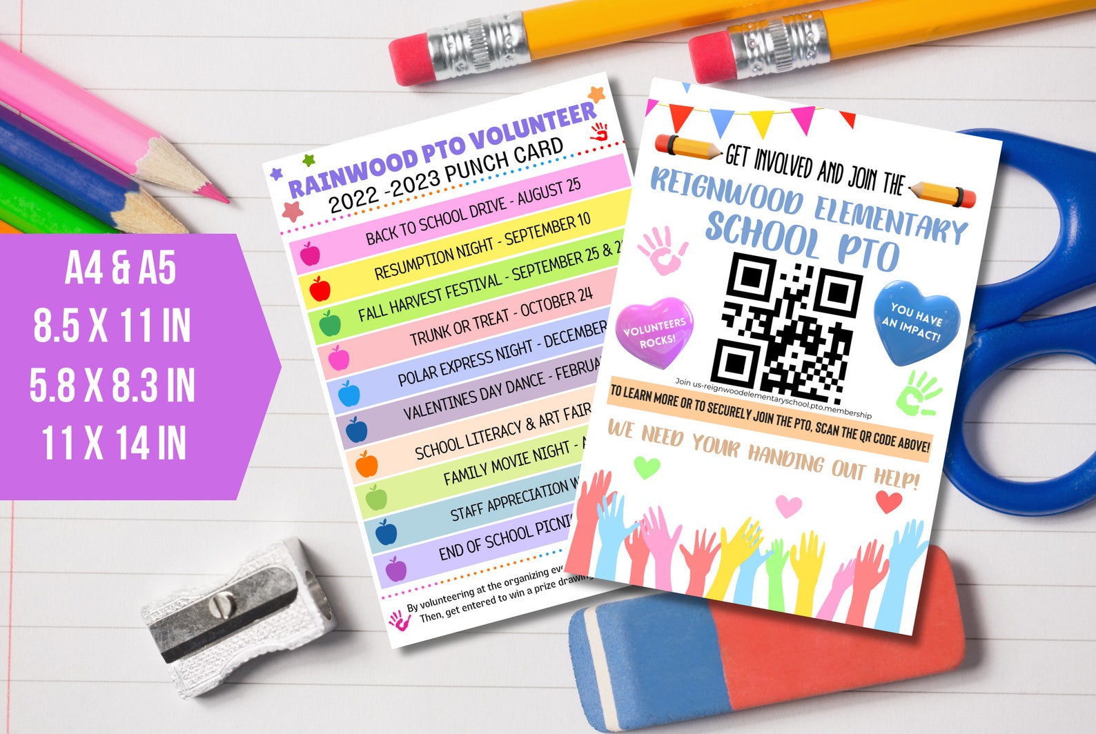 Editable PTO Flyer Bundle, Printable School PTO Information Forms ...