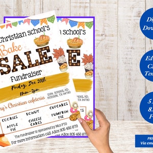 EDITABLE Fall Bake Sale Flyer, School Bake Sale Flyer, Church Fall Bake ...