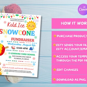 DOWNLOAD Snowcone Fundraiser Flyer, Appreciation Week, Ice Cream Party ...