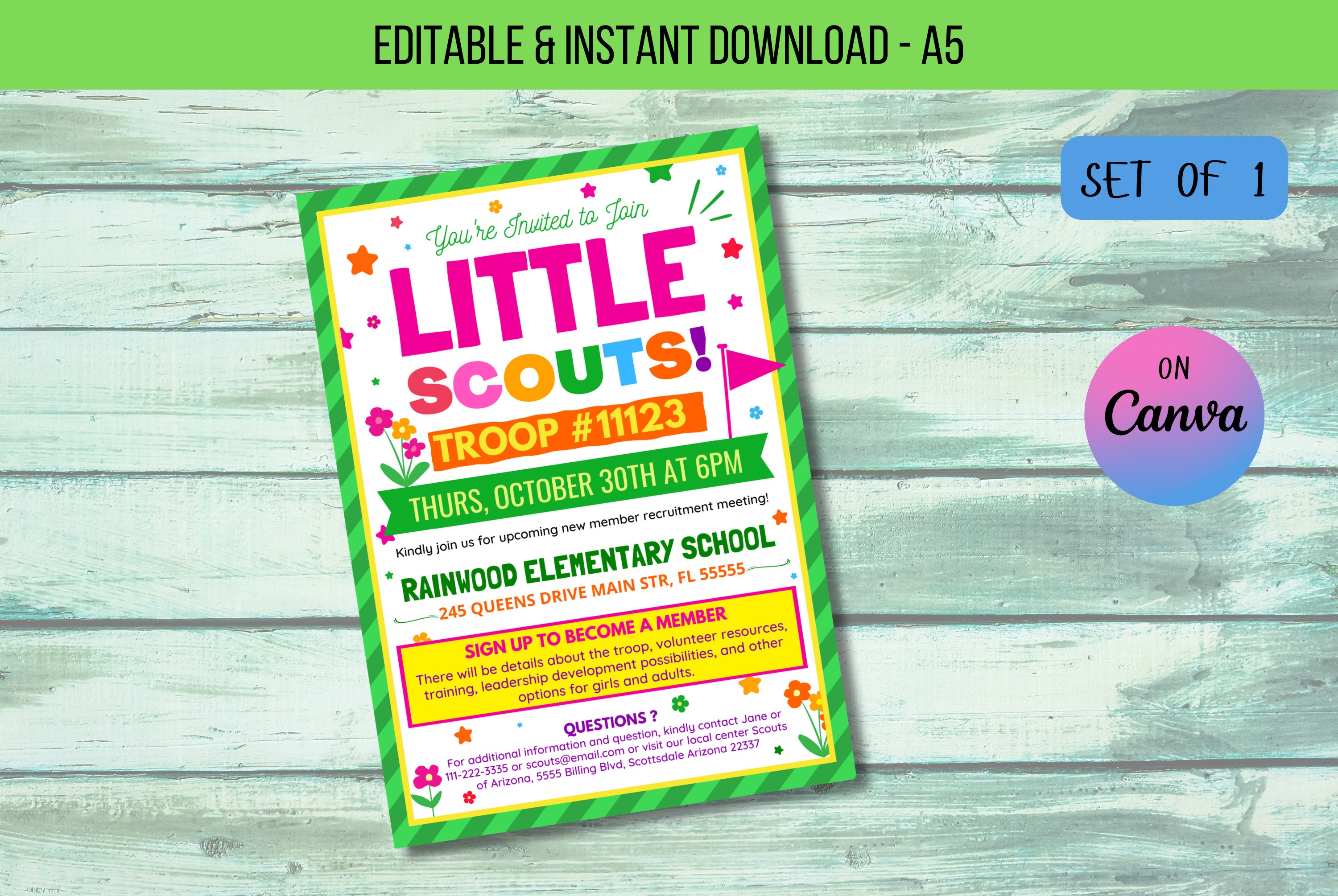 Scout Recruitment Flyer Troop Informational Meeting Invite - Etsy