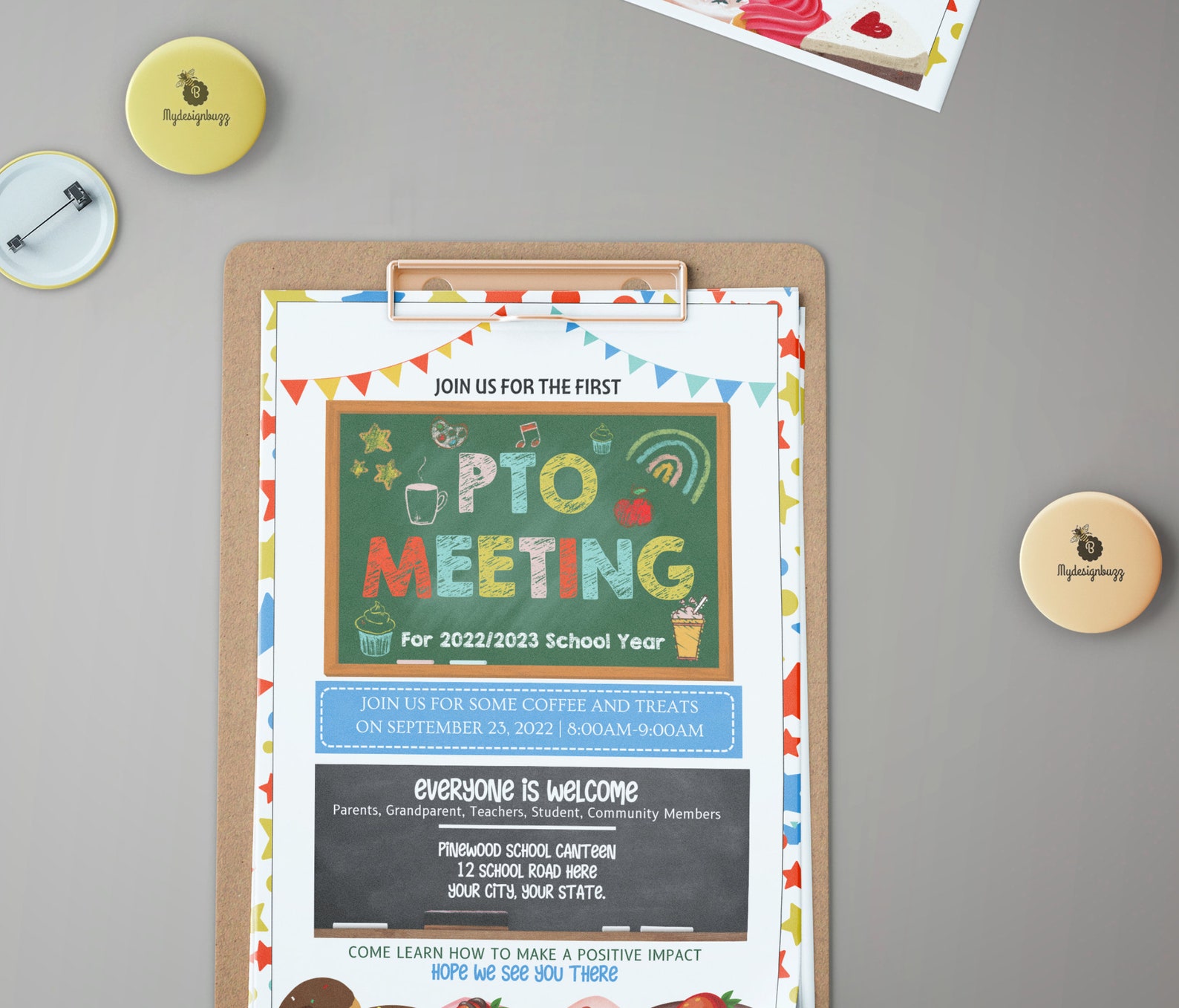 EDITABLE PTO PTA Meeting Handout Flyer School Fundraiser - Etsy