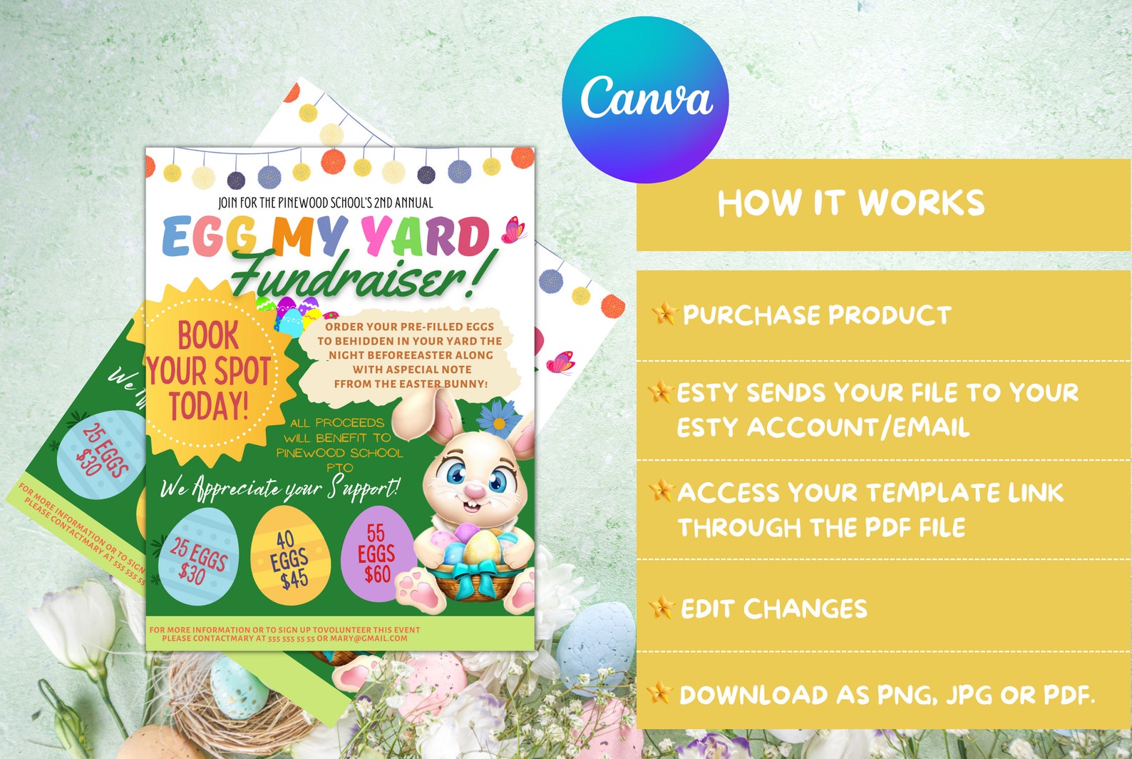 Egg My Yard Event Flyer Printable Editable Egg Event Easter - Etsy