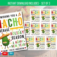 Nacho Average Christmas Tags for Teacher, Neighbor, Coworker, Friend ...