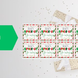 EDITABLE Spice up Your Holiday, Christmas Gift Tags, Seasonings Gift ...