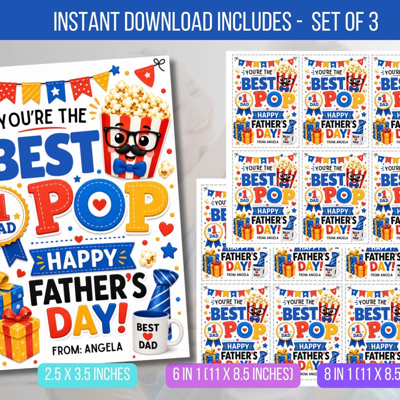 Fathers Day Popcorn - Etsy