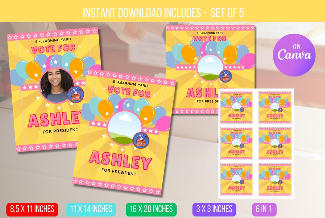 EDITABLE Presidential Campaign Poster, Dont Blow It Class Campaign ...