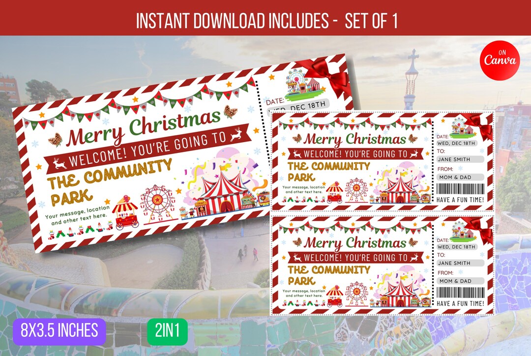EDITBALE Christmas Theme Park Day Trip , Surprise Carnival Ticket Gift ...