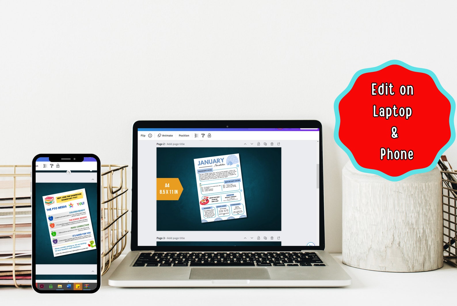 EDITABLE January Newsletter Template Classroom Printable - Etsy