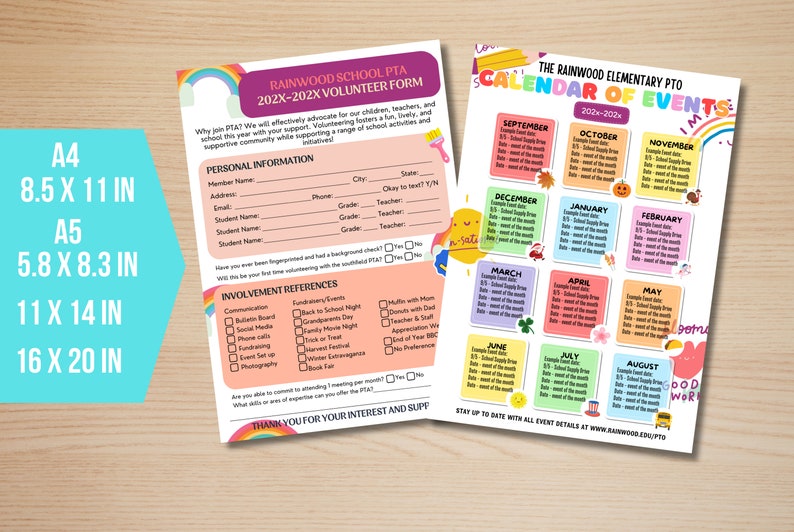 EDITABLE PTA Complete Package Flyer Meeting Flyer Volunteer - Etsy