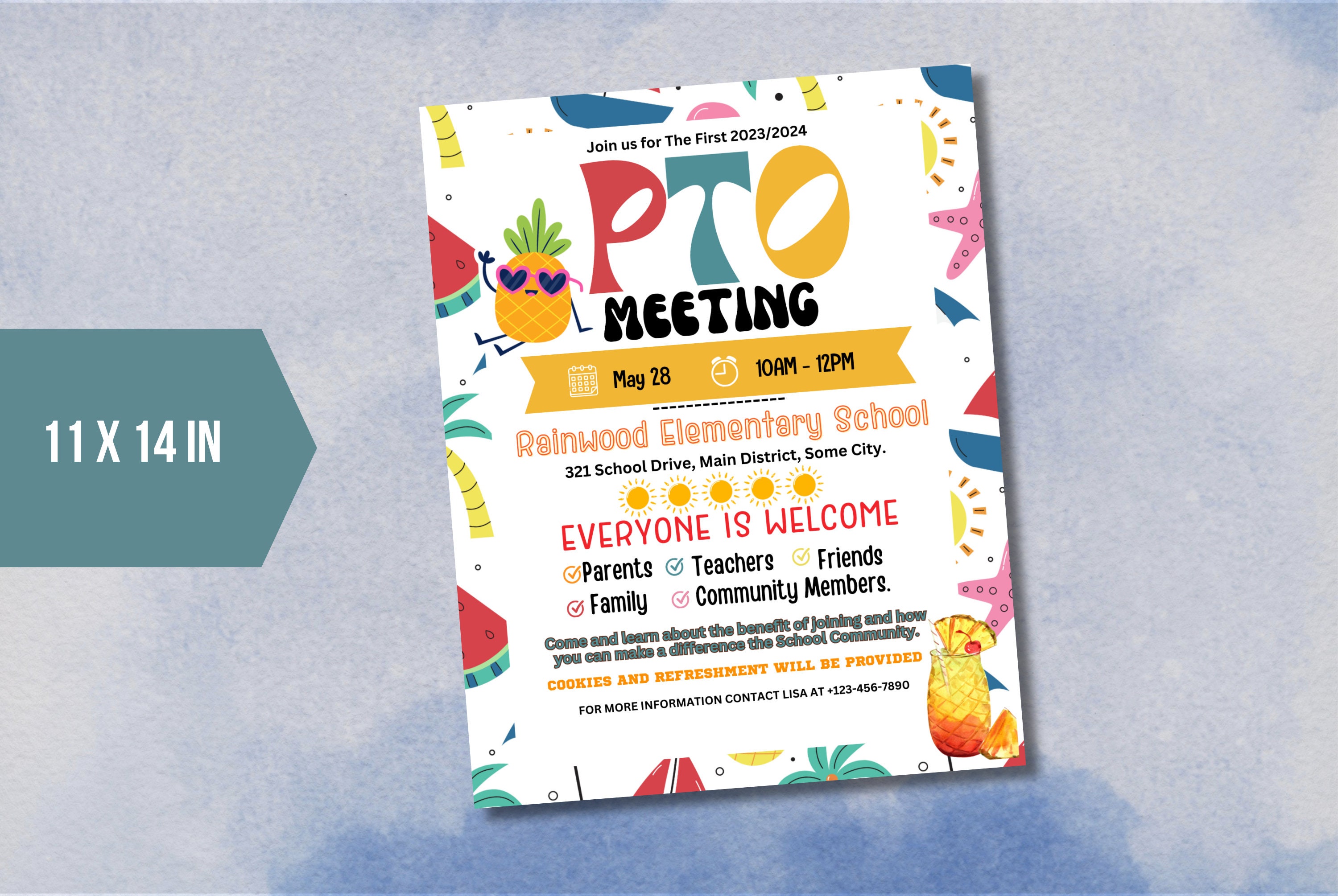EDITABLE May PTO Meeting Handout Flyer School Information - Etsy