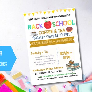 EDITABLE Back to School Meet and Greet Teacher and Staff, Coffee and ...