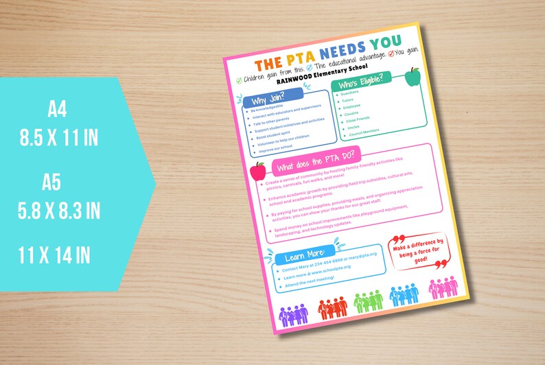 EDITABLE PTA Meeting Package Flyer School Information Meeting - Etsy