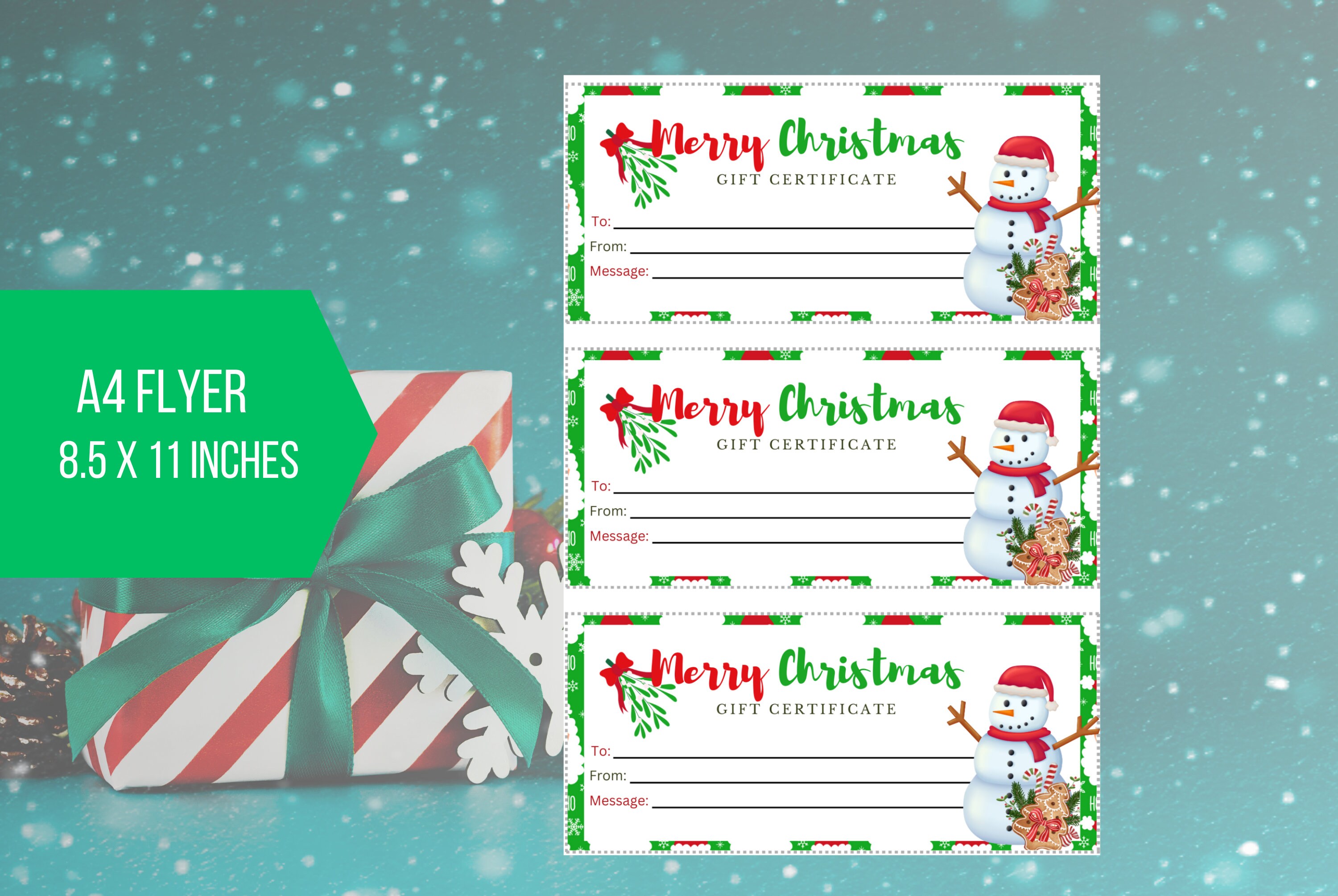 EDITABLE Gift Certificate Template Flyer Printable Gift - Etsy