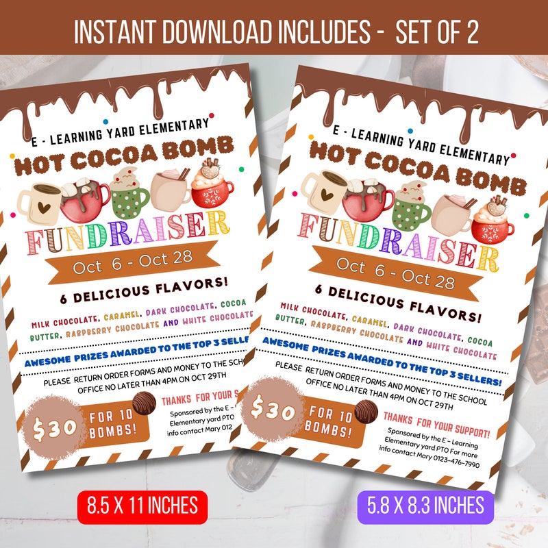 Hot Cocoa Bar Flyer Editable - Etsy