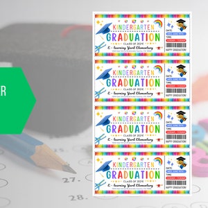 EDITABLE Pre School Graduation Ticket, Kindergarten Graduation, School ...