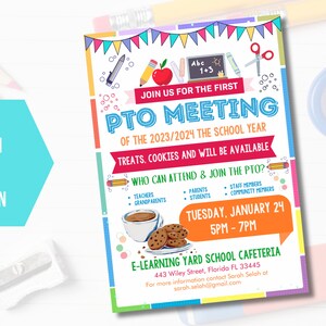 EDITABLE PTO Flyer Package, Printable School Pto Information Form ...