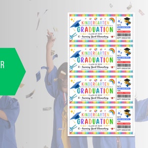EDITABLE Pre School Graduation Ticket, Kindergarten Graduation, School ...