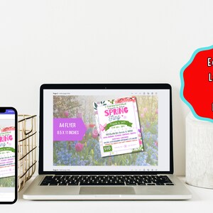 Spring Market Flyer, EDITABLE Poster for Bazaar, Easter Festival ...