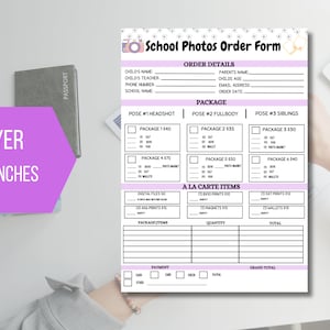 EDITABLE School Photos Form Flyer, School Photography Studio, Kids ...