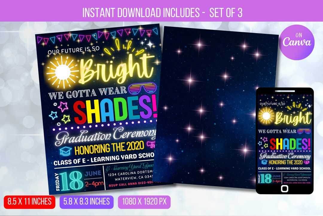 EDITABLE Kindergarten Graduation Invitation, Preschool Graduation ...