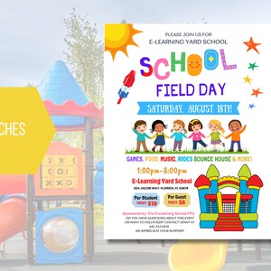 EDITABLE School Field Day Flyer, School Family Benefit Carnival ...