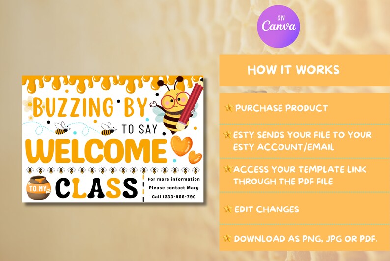 EDITABLE Buzzing by Teacher Welcome Back to School Postcard for ...