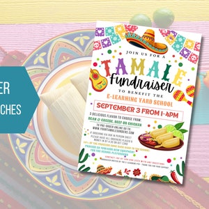 EDITABLE Tamale Fundraiser, Mexican Food Dinner Night Event, PTO PTA ...