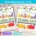 EDITABLE School Pajama Day Flyer, School Spirit Party, School ...