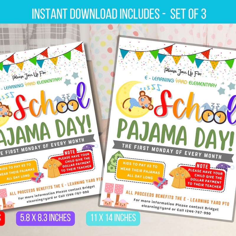 Pyjama Day Poster - Etsy Australia