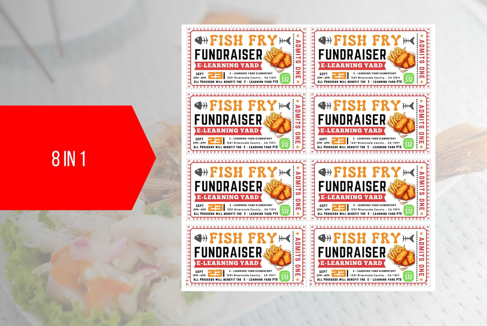EDITABLE Fish Fry Fundraiser Flyer, Fish Fry Fundraiser Invitation, PTO ...