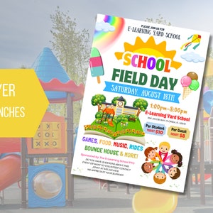EDITABLE School Field Day Flyer, School Family Benefit Carnival ...